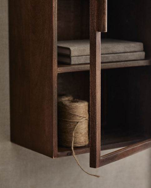 NANGO WALL CABINET, 2 DOOR, DARK BROWN – Valhalla Living Veebipood