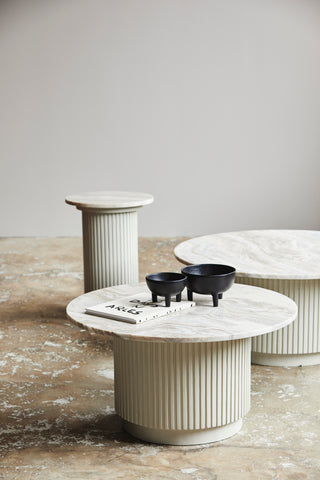ERIE IVORY round dining table, marble top, Ø 140 – Valhalla Living ...
