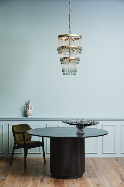 ERIE BLACK round dining table, marble top, Ø 140 – Valhalla Living ...